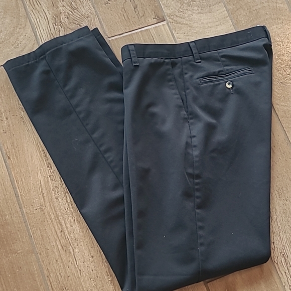 George Strait | Pants | Men Black Dress Pants 33x36 | Poshmark